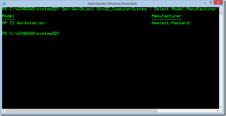 Nice to Know–Getting Make and Model using CMD or PowerShell – The ...