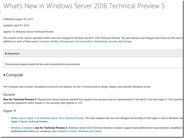 Windows Server 2016 Technical Preview 5 is available for download – The Deployment Bunny