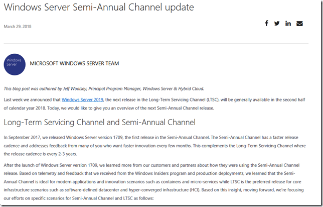 Nice to Know – A very important update to Windows Server SAC and LTSC ...